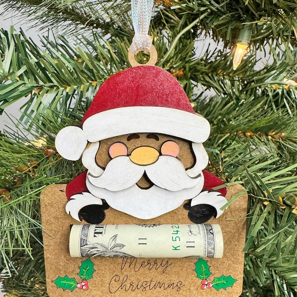 Cute Santa's List Christmas Money & Gift Card Holder Laser Cut File ...