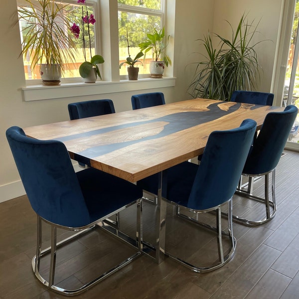 Epoxy River Chest of Drawers Featuring 6 Soft Touch Open Drawers and a ...