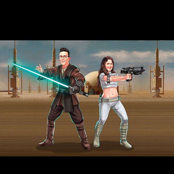 The Mandalorian,mandalorian Portraits,star War,cartoon Family Portrait ...