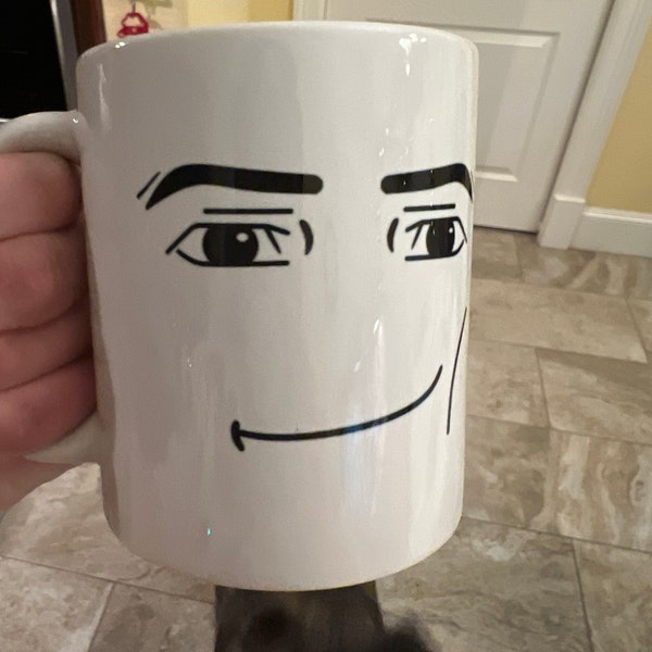 Roblox Man Face Mug 11oz 15 Oz Double Sided Ceramic Mug Gamer Roblox ...