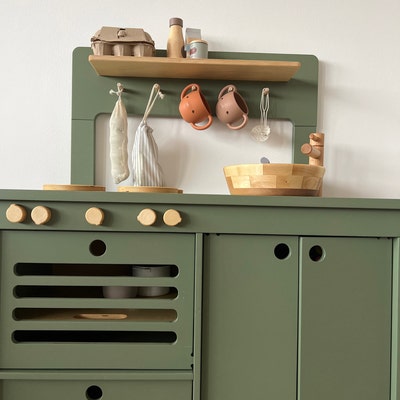 Dusty Blue Wooden Play Kitchen Kids Room Furniture - Etsy
