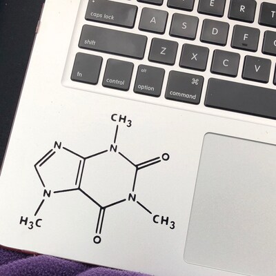 Decal Caffeine Molecule,laptop Decal,laptop Sticker,car Sticker,car ...
