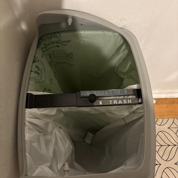 Trash Can Divider for Compost and Recycle Kitchen Waste Organizer ...