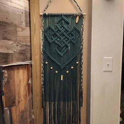 Celtic Knot Macramé Wall Art Hanging 2 Sizes,irish Decor,st. Patricks ...