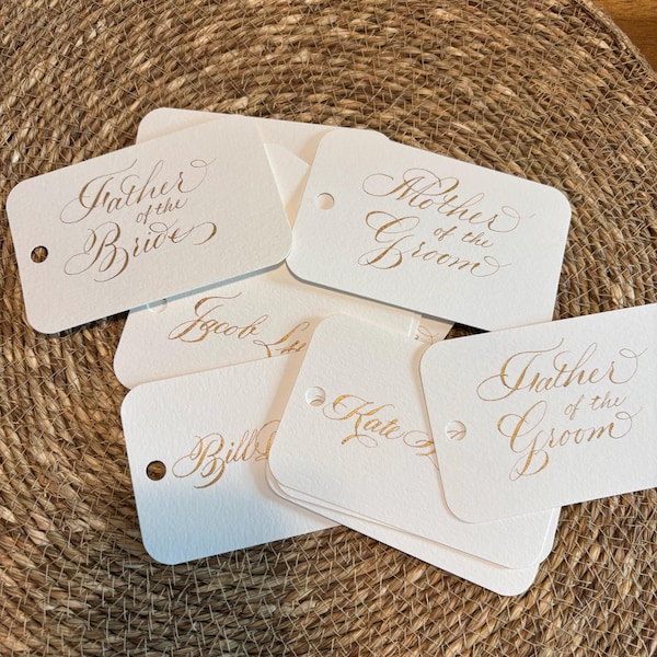 Custom Lettered Tag -hand Written Names in Your Choice of Calligraphy ...