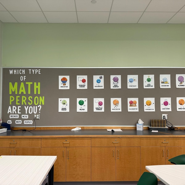 Math Bulletin Board Kit for Elementary & Middle School Classroom ...