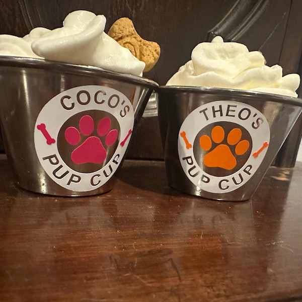 Mini Pup Cup, Pup Cup, Personalized Pup Cup, Reusable Stainless Pup Cup ...