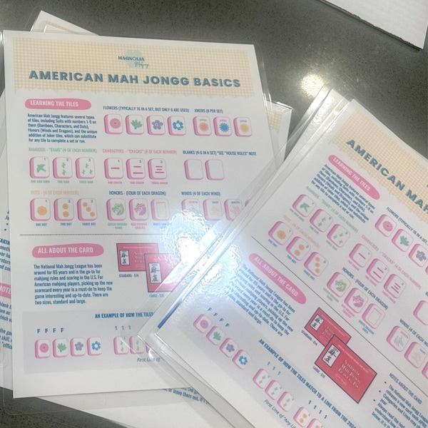 DIGITAL BUNDLE: Quick Visual Reference Guide to American Mahjong for ...