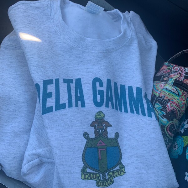 Pi Beta Phi Navy Blue American Flag Sweatshirt | Sorority Merch and ...