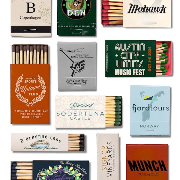 CUSTOM MATCHBOOK ART | Personalized Digital Matchbox Gift | Large ...