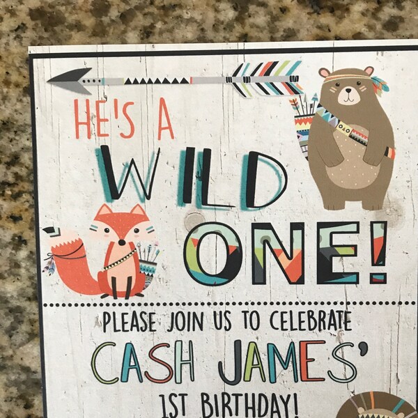 ONE Happy Dude Birthday Invitation, Editable Boys First Birthday Invite ...