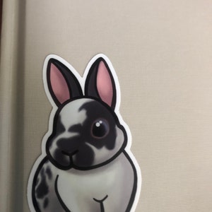 Peeking Cute Half Helicopter Lop Bunny Sticker Rabbit Laptop Decal ...