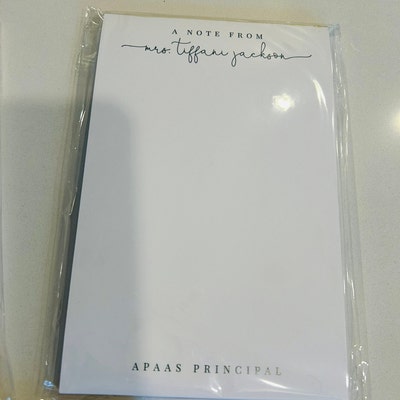 Personalized Script Stationery Cards Set, Elegant Flat Notecards ...