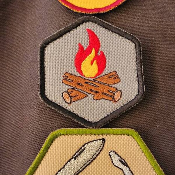 Compass Patch Topo Morale Patch, Velcro Patch, Jackalope Forest, Scout ...