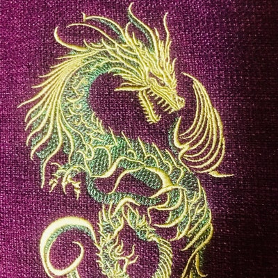 Golden Dragon Machine Embroidery Design Golden Dragon Embroidery Files ...