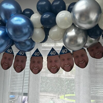 Custom Photo Face Bunting Banner Cutout 30th Birthday Party Decorations ...