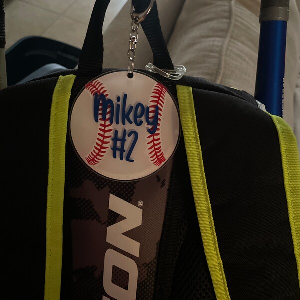 Baseball Personalized Bag Tags | Custom Keychains | Sports Bag Tags ...