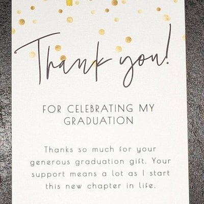 Graduation Thank You Card Template, Printable Graduate Confetti Thank ...
