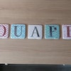 Resin Ceramic Letter Alphabet Pattern Tile Coaster Personalise Coasters ...