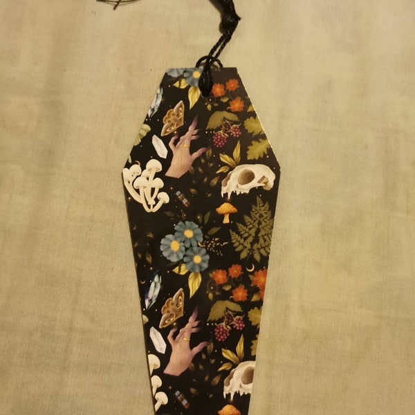 Coffin Shaped Ghost Bookmark, One More Chapter, Goth, Tassel, Shaped ...