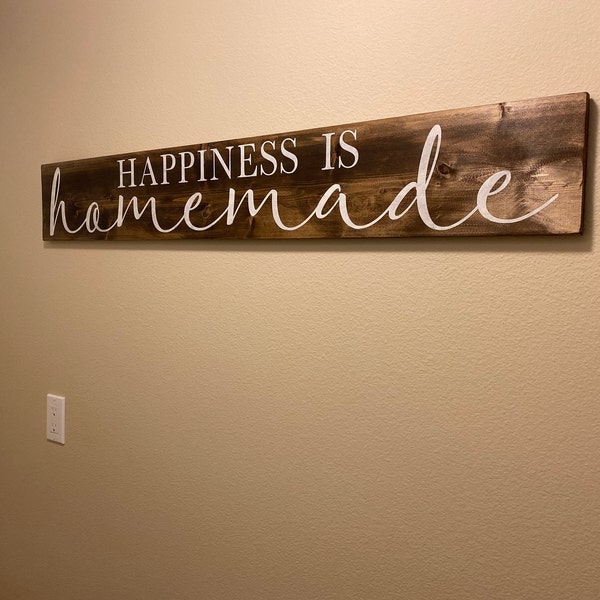 Happiness is Homemade Sign / Kitchen Sign / Cooking Sign / Farmhouse ...
