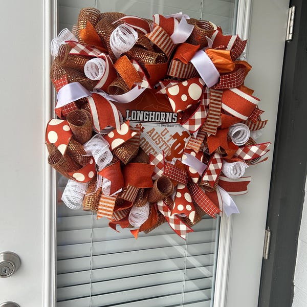 Texas A&M Wreath, Gig Em' Aggies Wreath, College Sport Wreath, Maroon ...