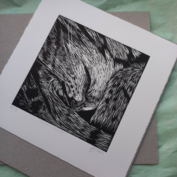 Patience Reduction Linocut Print - Etsy