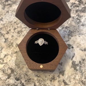 Wedding Engagement Proposal Ring Box Small Custom Engraved | Etsy