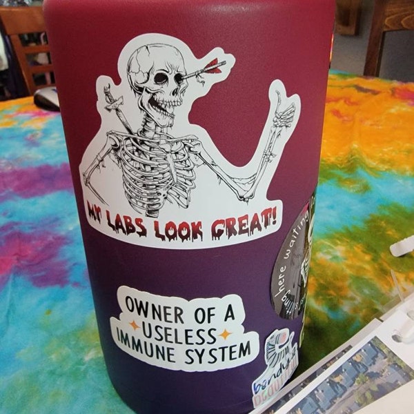 Spoonie Skeleton Sticker - Spoonie Humor - Spooky Season - Chronically ...