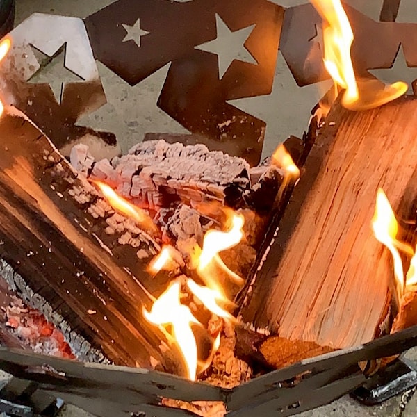 Fire Pit Star Design Hand Made Fully Welded Firepit - Etsy