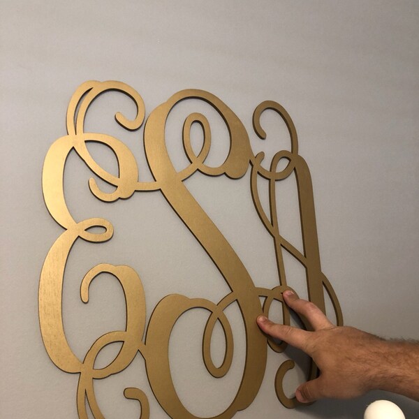 Painted Dorm Room Monogram - Monogram Wall Hanging - Wooden Initials ...