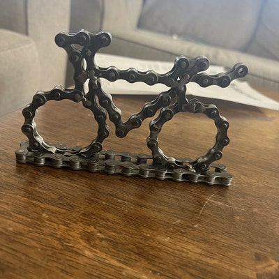 Upcycled Bike Chain Heart Keychain - Etsy