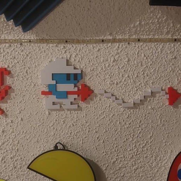 3D Printed Retro Arcade Game Characters| Wall Decor, Decoration - Etsy