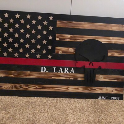 Thin Blue Line Flag Wall Rack - Etsy