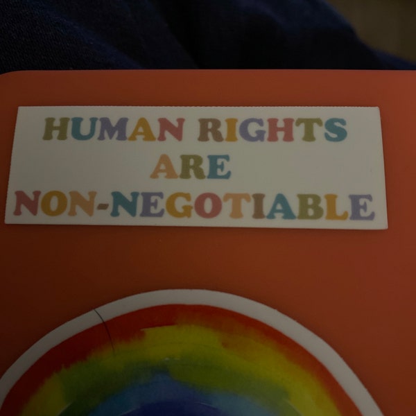 Human Rights Stickers | Human Rights Are Non-negotiable Sticker ...