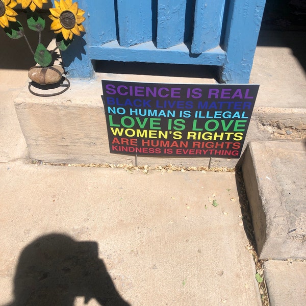 EQUALITY YARD SIGN - Weatherproof Sign - Social Justice Kindness is ...