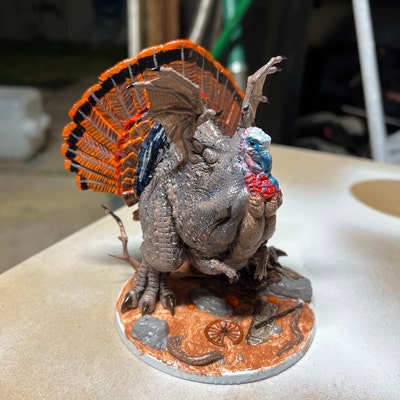 Autumn Dragurkey Dragon Trappers Lodge RESIN Fantasy Dnd RPG Tabletop ...