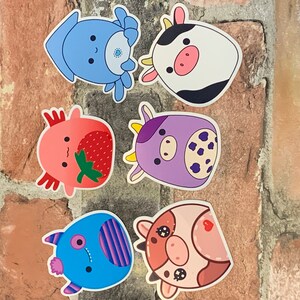Adorable Squishmallow 3 Stickers Sheet in ONE Page PNG, JPF Plus Free ...