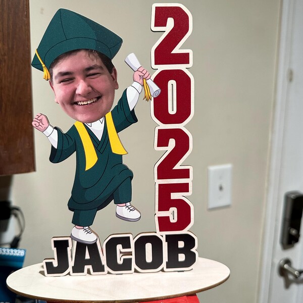 Graduation Gift, Custom Face Photo Graduation Wooden Standing, High ...