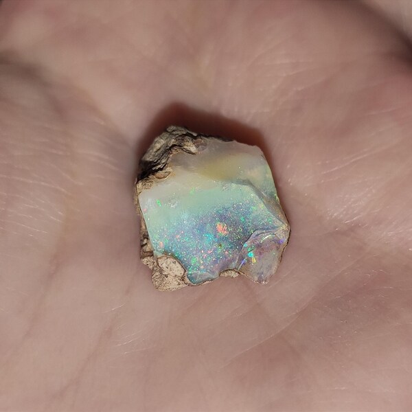 12.55 Ct, Black Opal Rough, Ethiopian Black Opal Rough, Natural Black ...