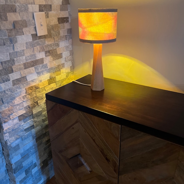 Table Lamp DISTORTION | Wood Table Lamp | Bedside Lamp | Wooden Lamp ...