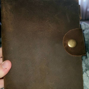 Personalized Refillable 6 Ring Rustic Leather A6 Journal Cover With Pen ...