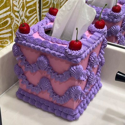 Fake Cake Decorative Tissue Box Cover - Etsy