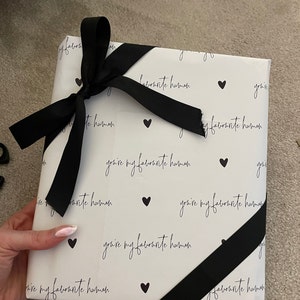 You're My Favourite Human Wrapping Paper and Gift Tag, Valentine's Gift ...