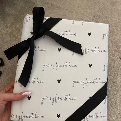 You're My Favourite Human Wrapping Paper and Gift Tag, Valentine's Gift ...