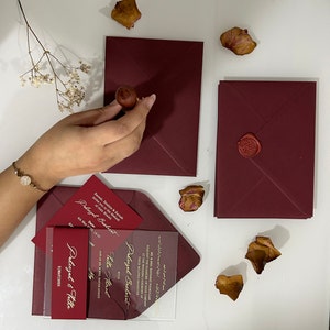 Personalized Wedding Invitation Acrylic Suite Clear Wedding - Etsy UK