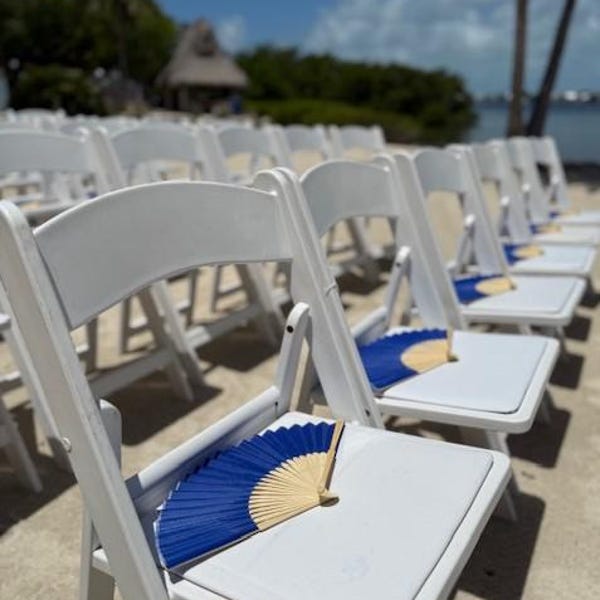 Royal Blue Fans Personalised Silk Fans With Silk Bag, Folding Hand Fan ...
