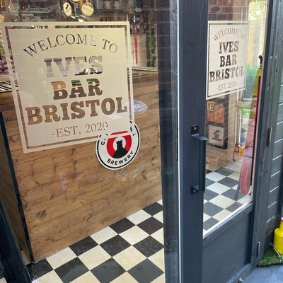 Window Bar Sticker Frosted Glass Sign Vinyl Home Cocktail Beer - Etsy