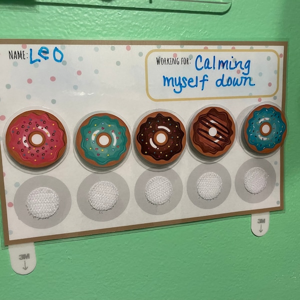 Donut Child's Reward Chart, Token Board, Potty Training, VIP KID Reward ...