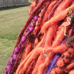 Custom Dreadlocks Double Ended Wool Dreadlocks Burning - Etsy